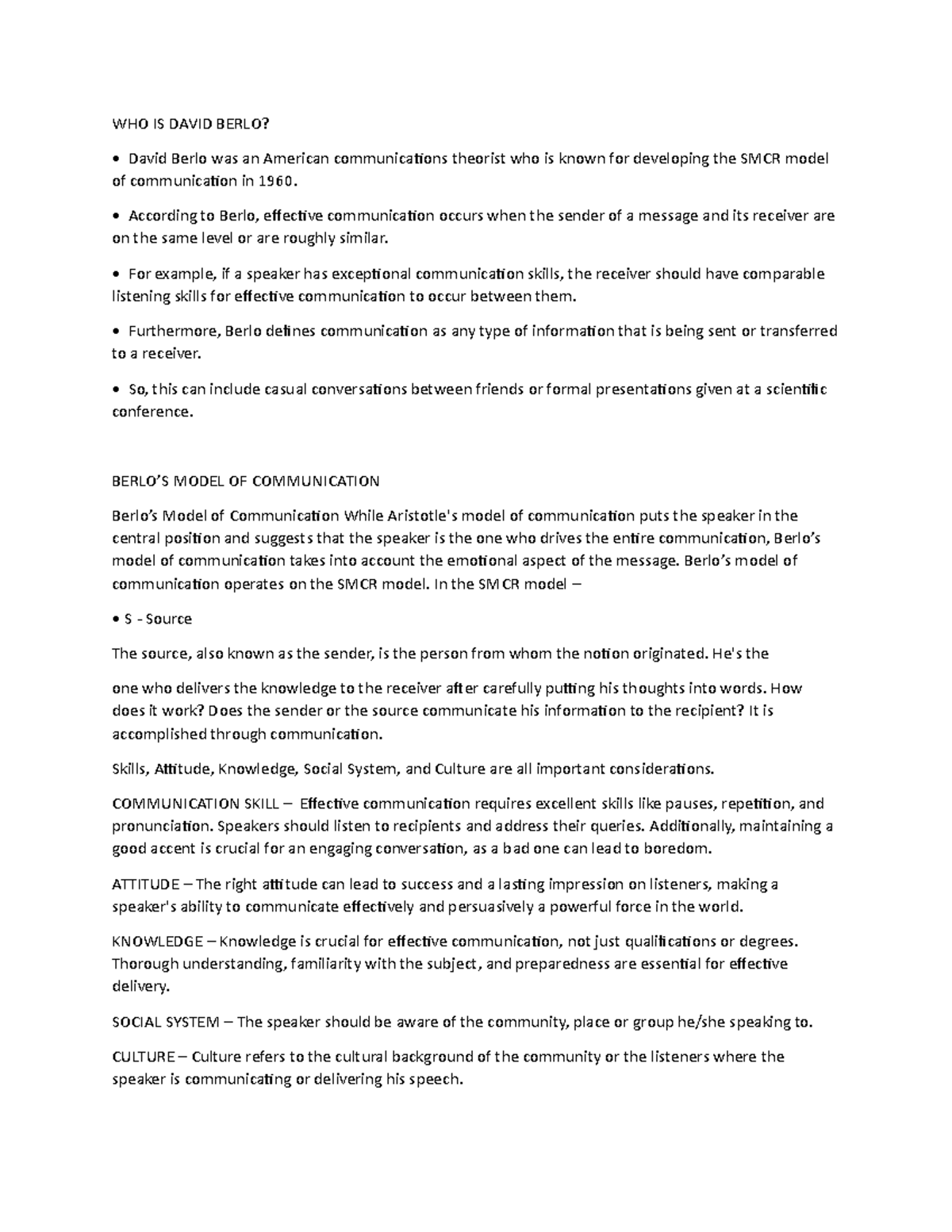 Berlos-COMM - DAMN - WHO IS DAVID BERLO? David Berlo was an American ...