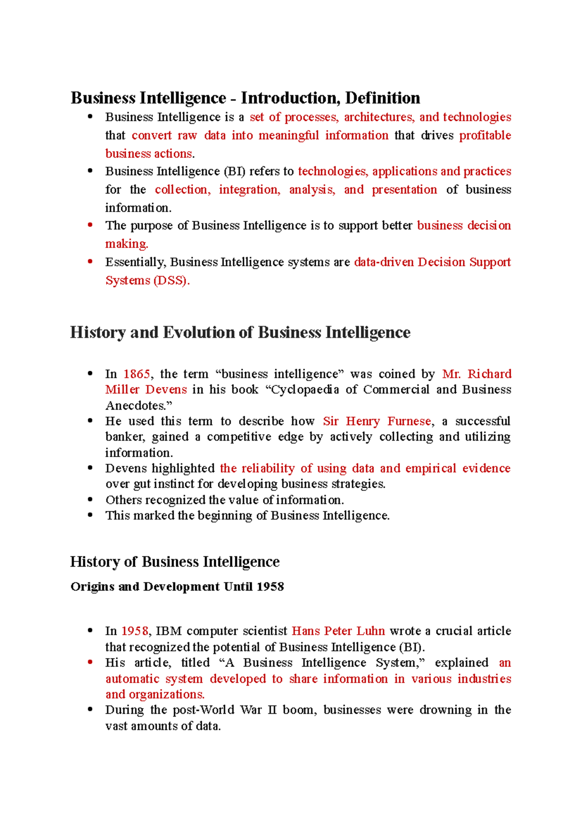 Module 1 - Part 1-Business Intelligence updated on 24072024 - Business ...