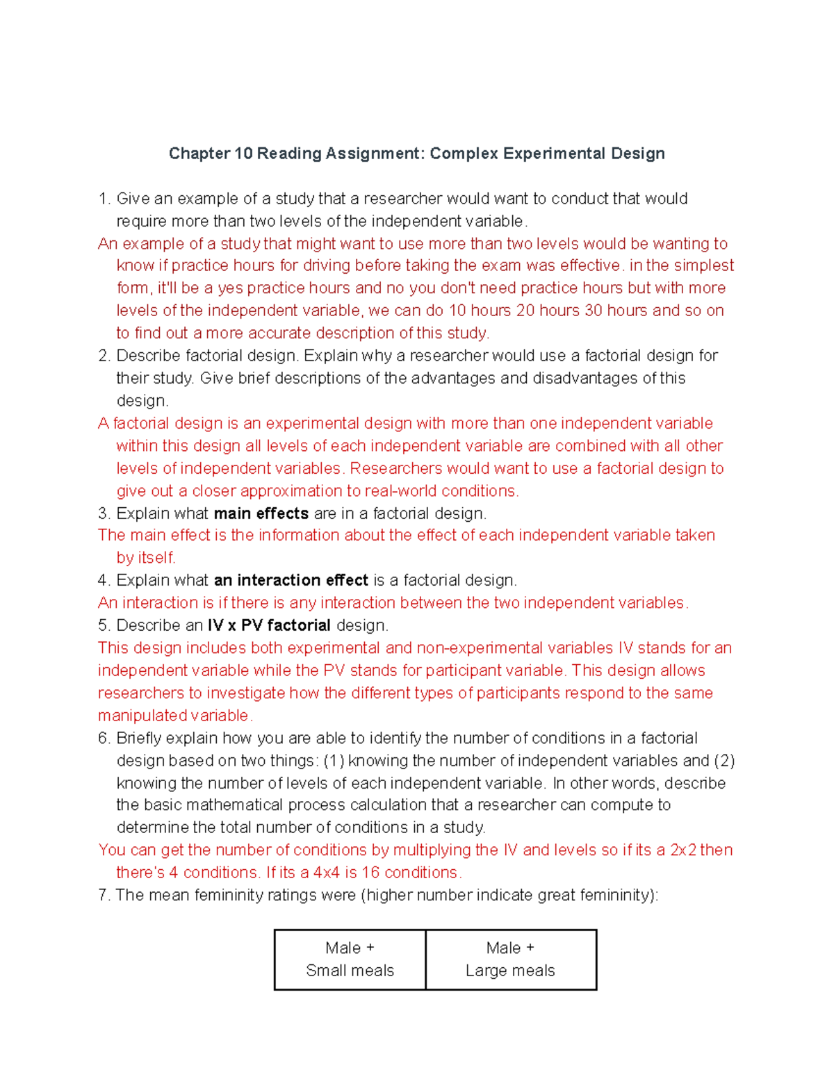 Chapter 10 Reading Assignment Complex Experimental Design - An example ...