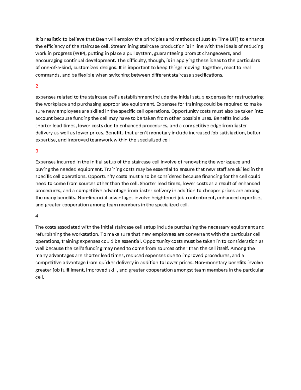 Doc one - It is realistic to believe that Dean will employ the ...