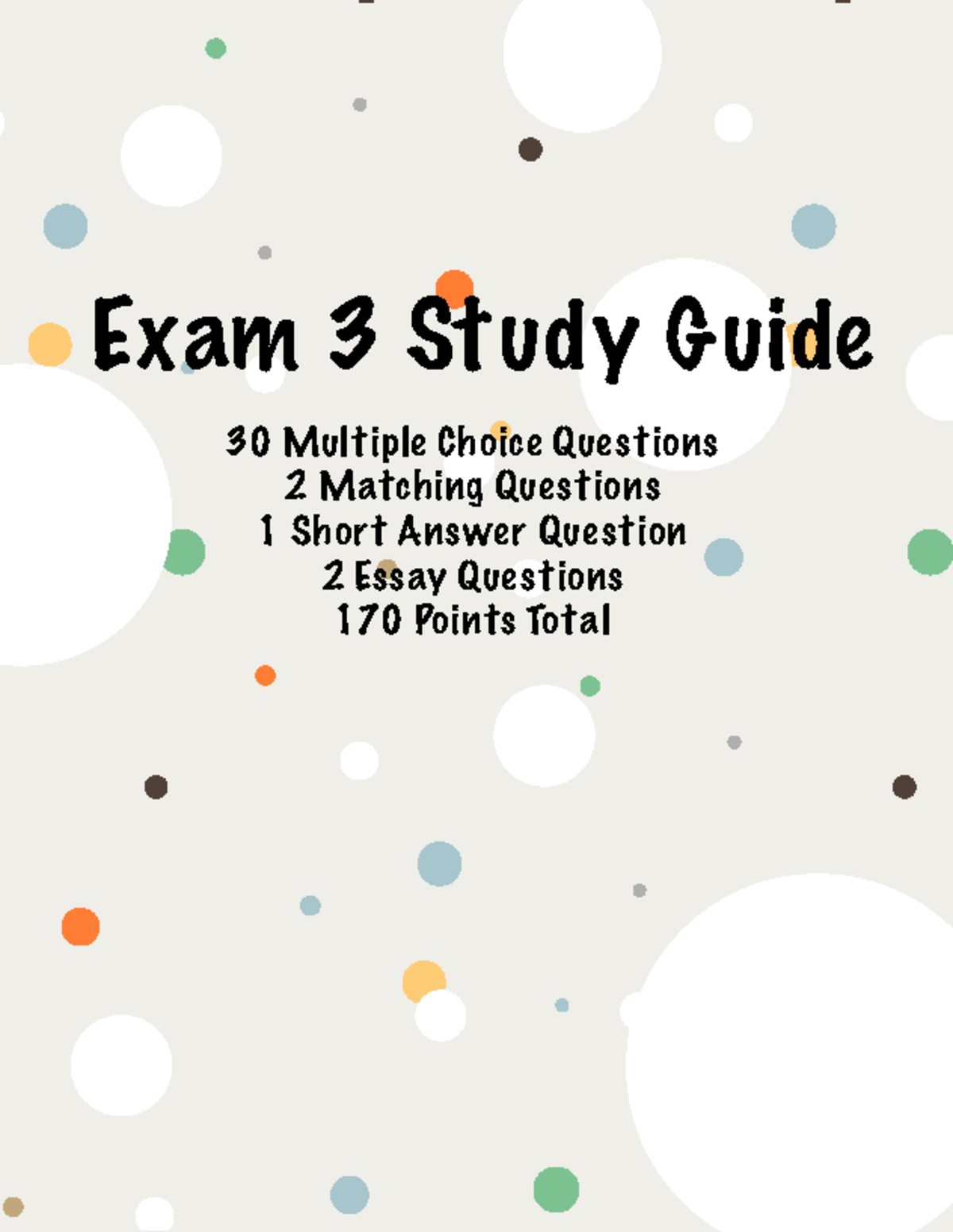 A P 3 Exam 3 Study Guide - Exam 3 Study Guide 30 Multiple Choice ...