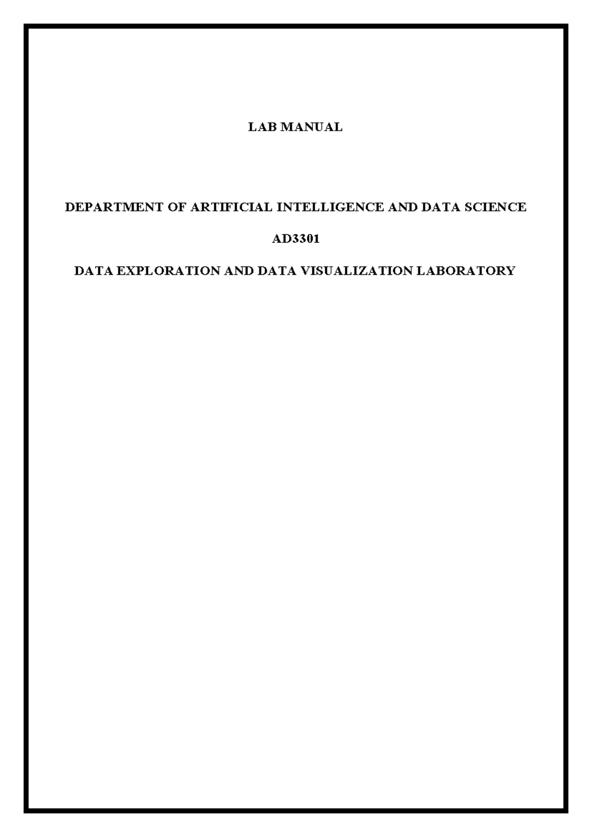 Data Exploration and Visualization - LAB MANUAL DEPARTMENT OF ...