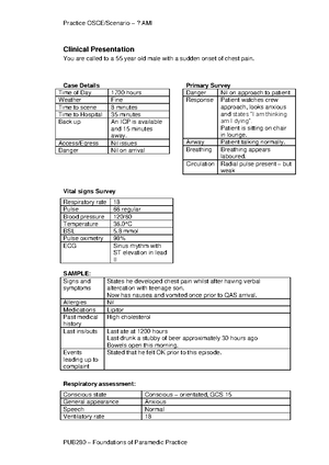 Practical - practice OSCE/scenario - angina - Practice OSCE/Scenario – Angina PUB280 ...