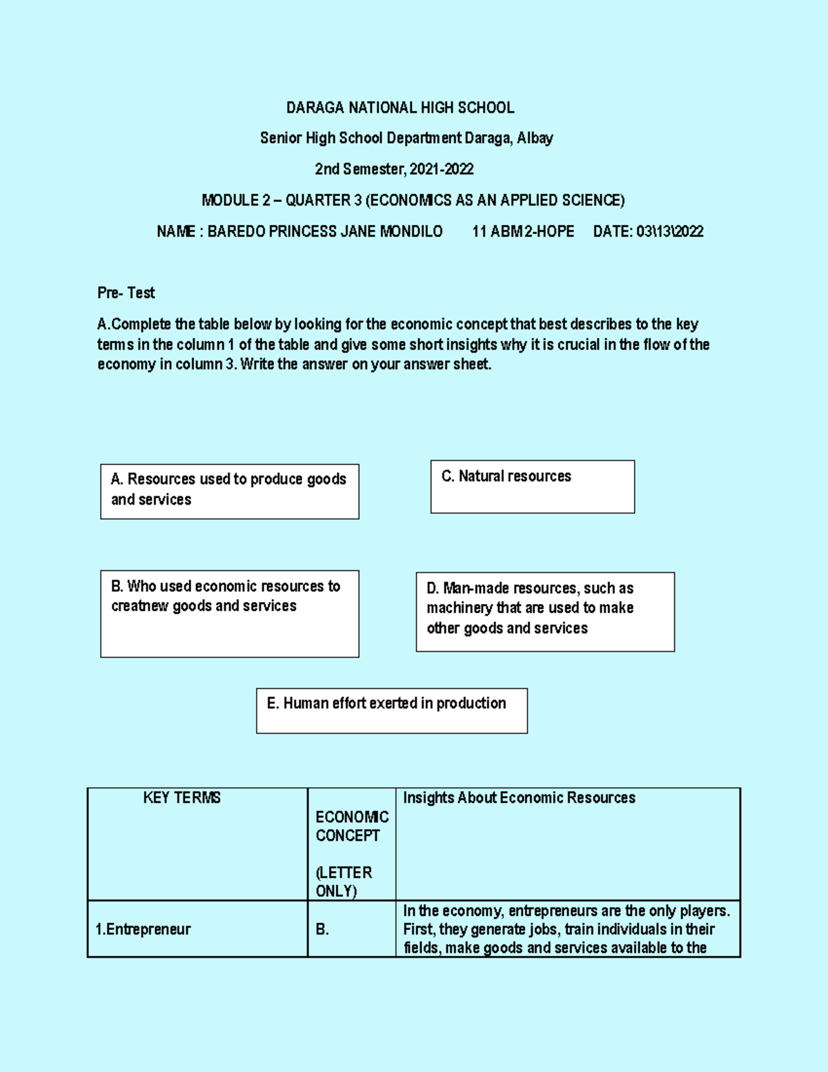 Applied ECO11 ABM 2 Module 4 Bachelor of Secondary Education major in ...