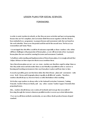 TPS2601 Portfolio - Teaching practice for Senior Phase (Grades 7–9 ...