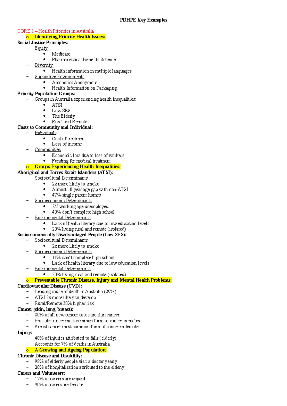 Pdhpe Key Examples - Socioeconomically disadvantaged people: Explain ...