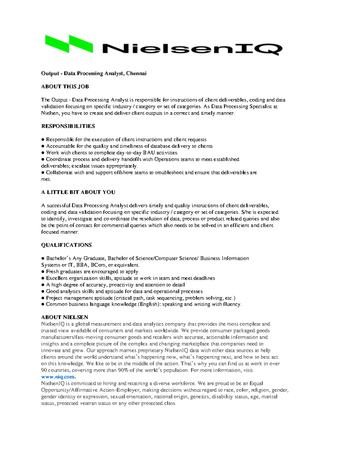 Jd Band 9 Output Data Processing Analyst Output Data Processing 6759