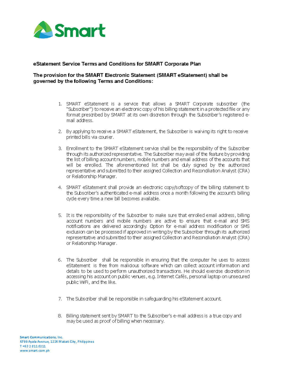 TC ESOA Smart - References in CSS - Smart Communications, Inc. 6799 ...