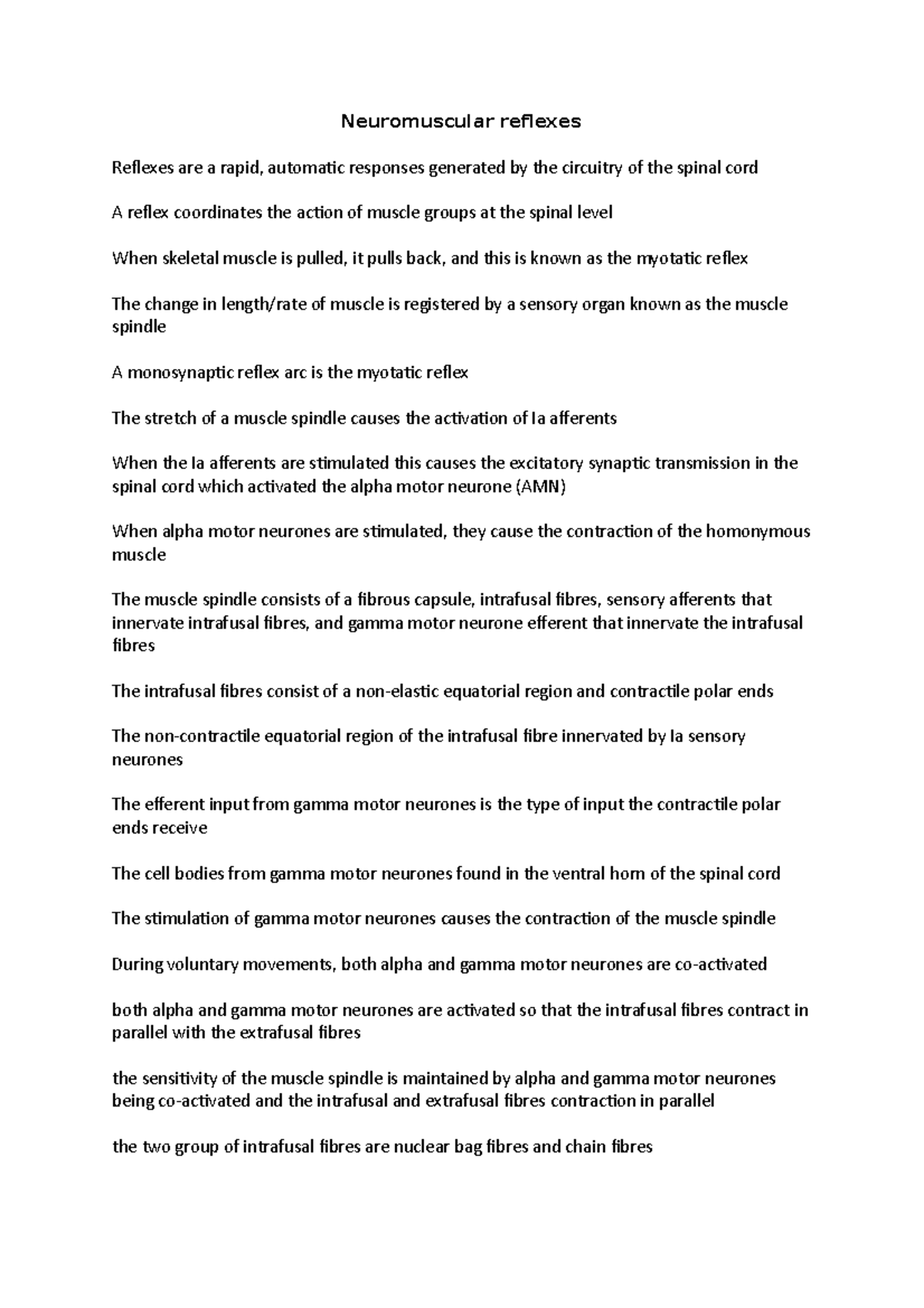 7 Neuromuscular reflexes - Neuromuscular reflexes Reflexes are a rapid ...