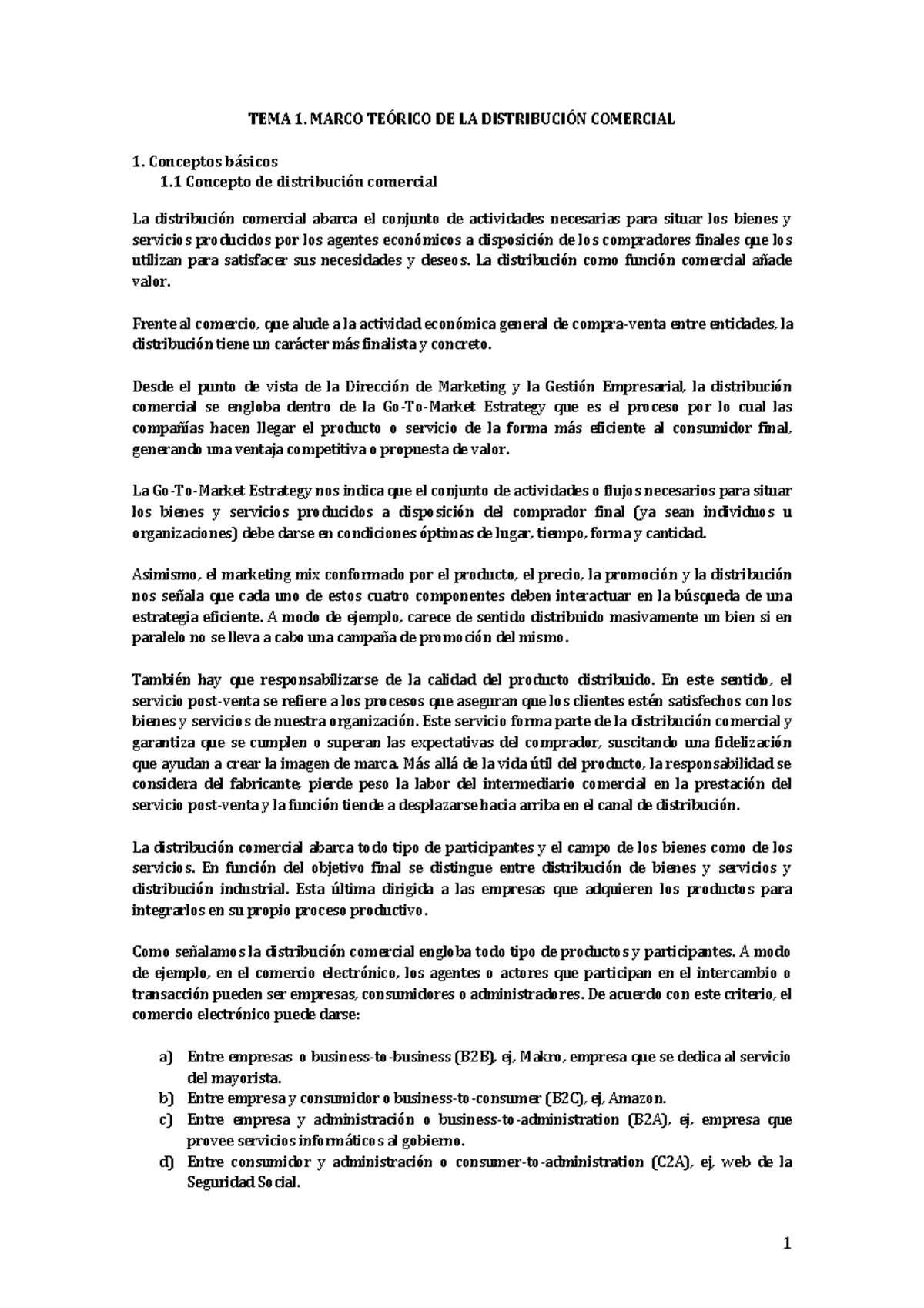 Resumen Temario Distribución Comercial - Warning: TT: undefined function: 32 TEMA 1. MARCO ...