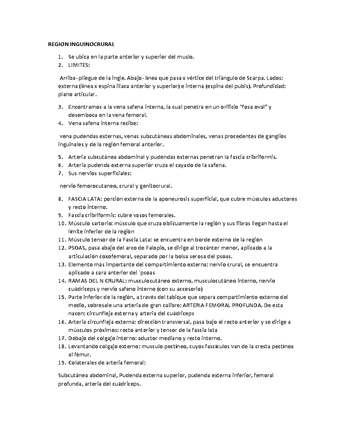 Region Inguinocrural - Resumen Tratado de anatomía humana - Warning: TT: undefined function: 32 ...
