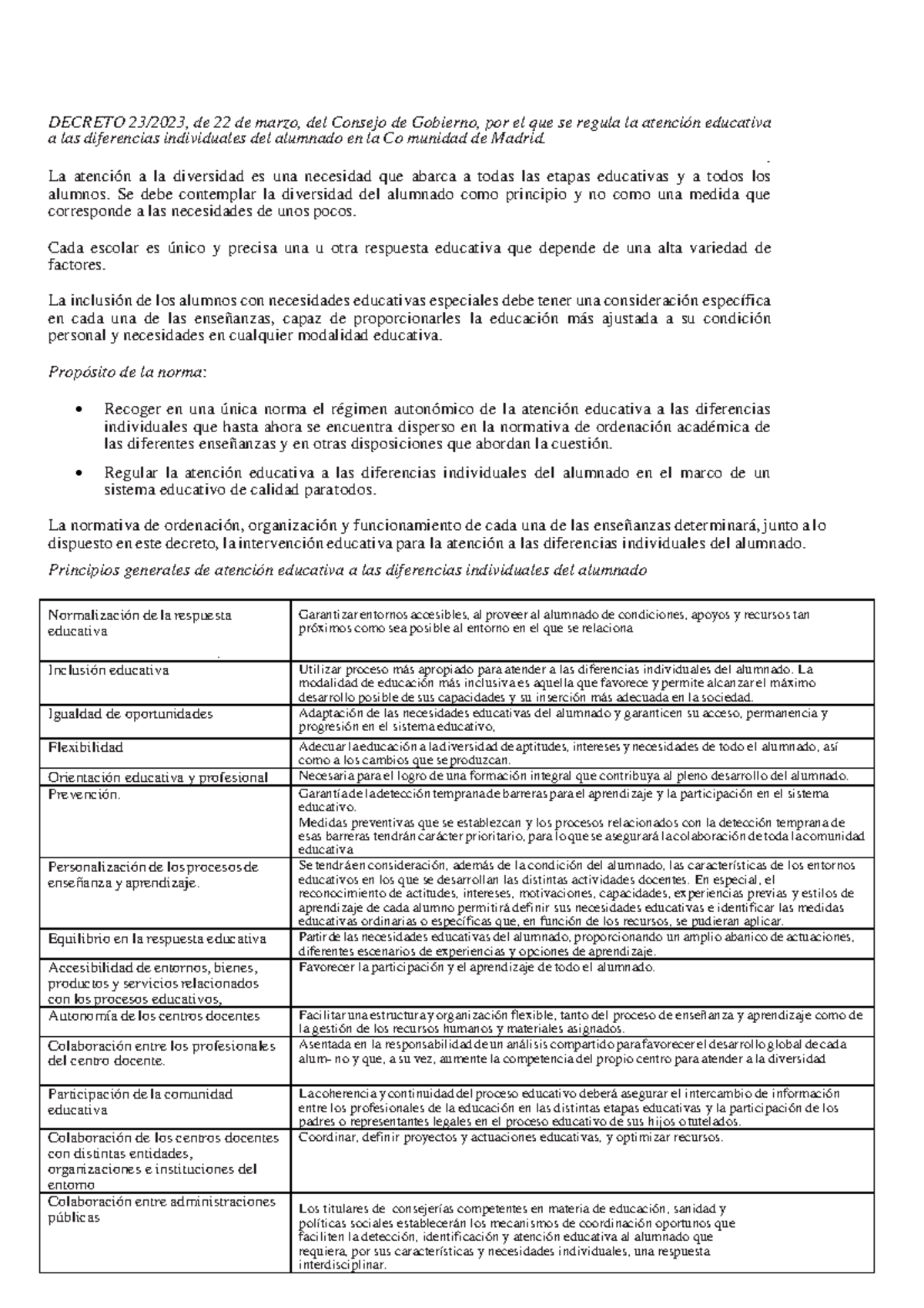 Decreto 23 2023 - D23 2023 - Psicología de la Educación - UAM - Studocu