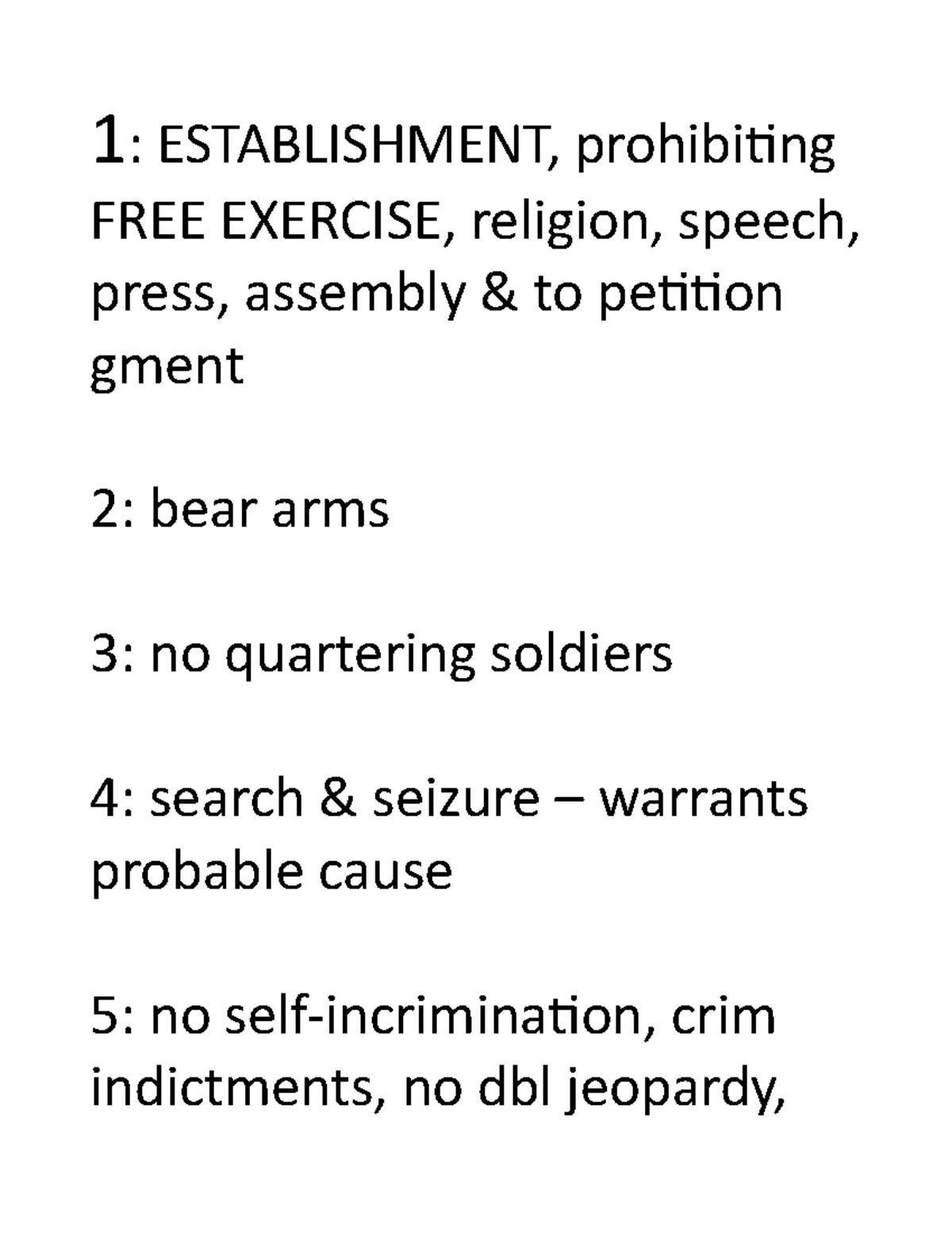 Politics - 1 : ESTABLISHMENT, prohibiting FREE EXERCISE, religion ...