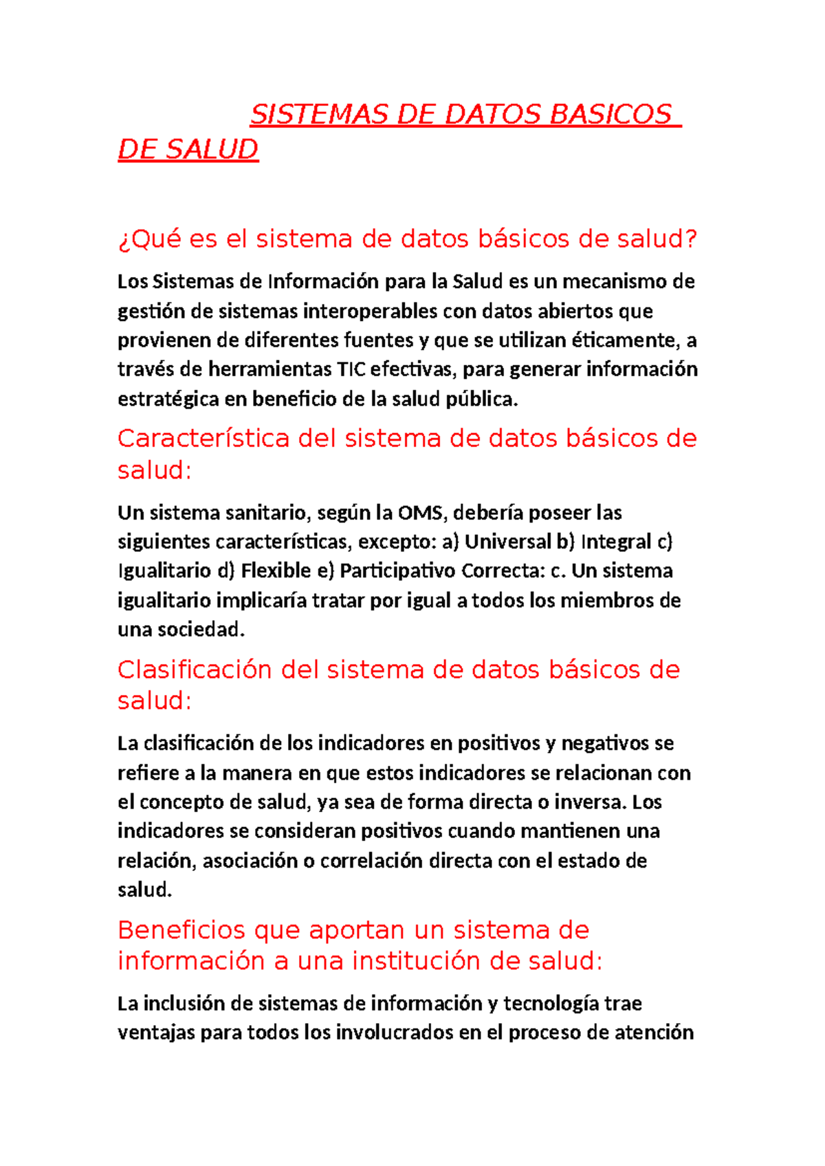 Sistemas DE Datos Basicos DE Salud epidemiologia-1 - SISTEMAS DE DATOS BASICOS DE SALUD ¿Qué es ...