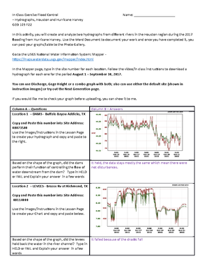 Lab+10+Floods+F21 - Andrew rettig - GEO 109 Earth, Environment and ...