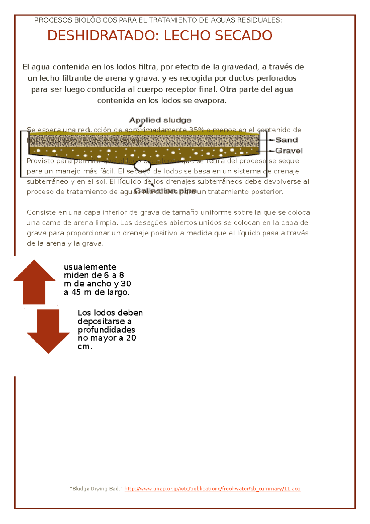22.deshidratado lecho secado - PROCESOS BIOLÓGICOS PARA EL TRATAMIENTO ...