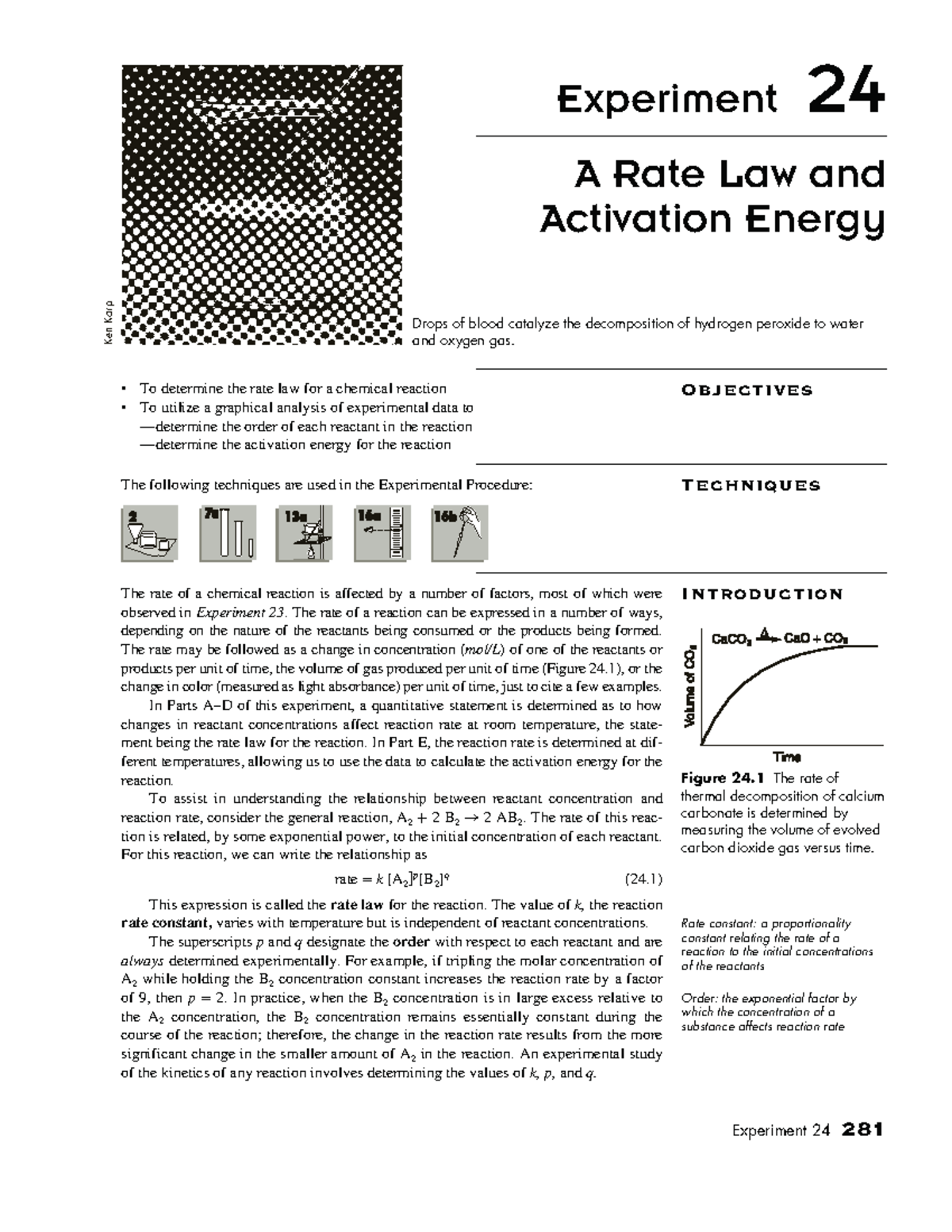 Experiment 24 - Experiment 24 A Rate Law and Activation Energy To ...