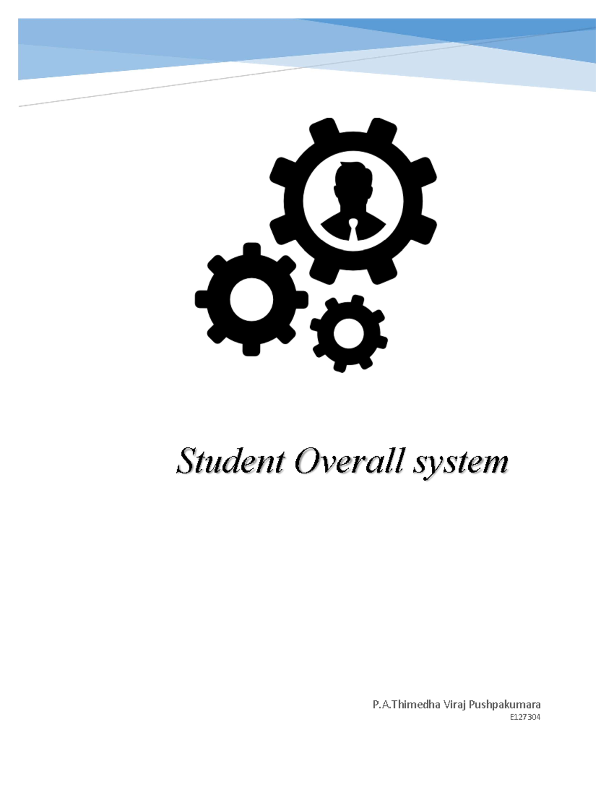 Ditec Project (Student Overall System ) - Student Overall system P.A ...