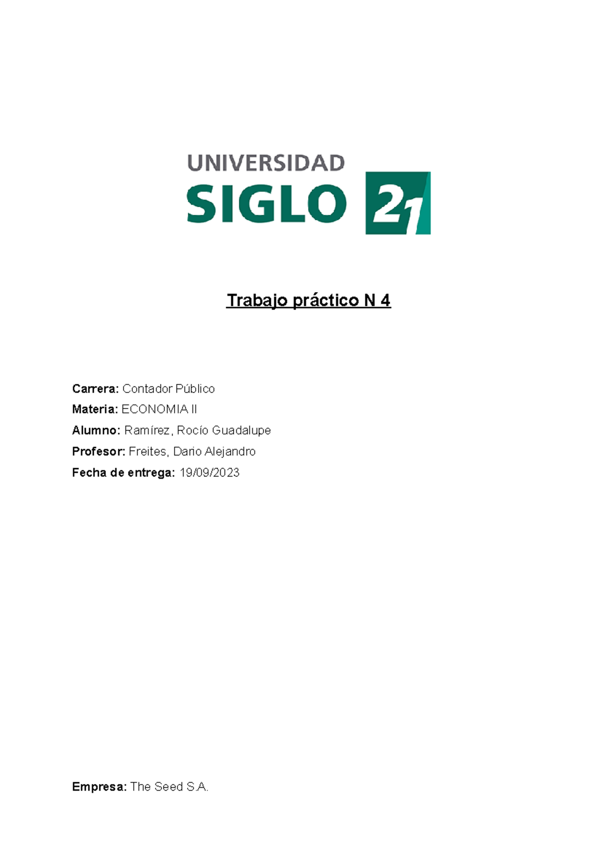 Trabajo práctico 4 - Variables Valor ¿Qué significa? Multiplicador α 2 ...
