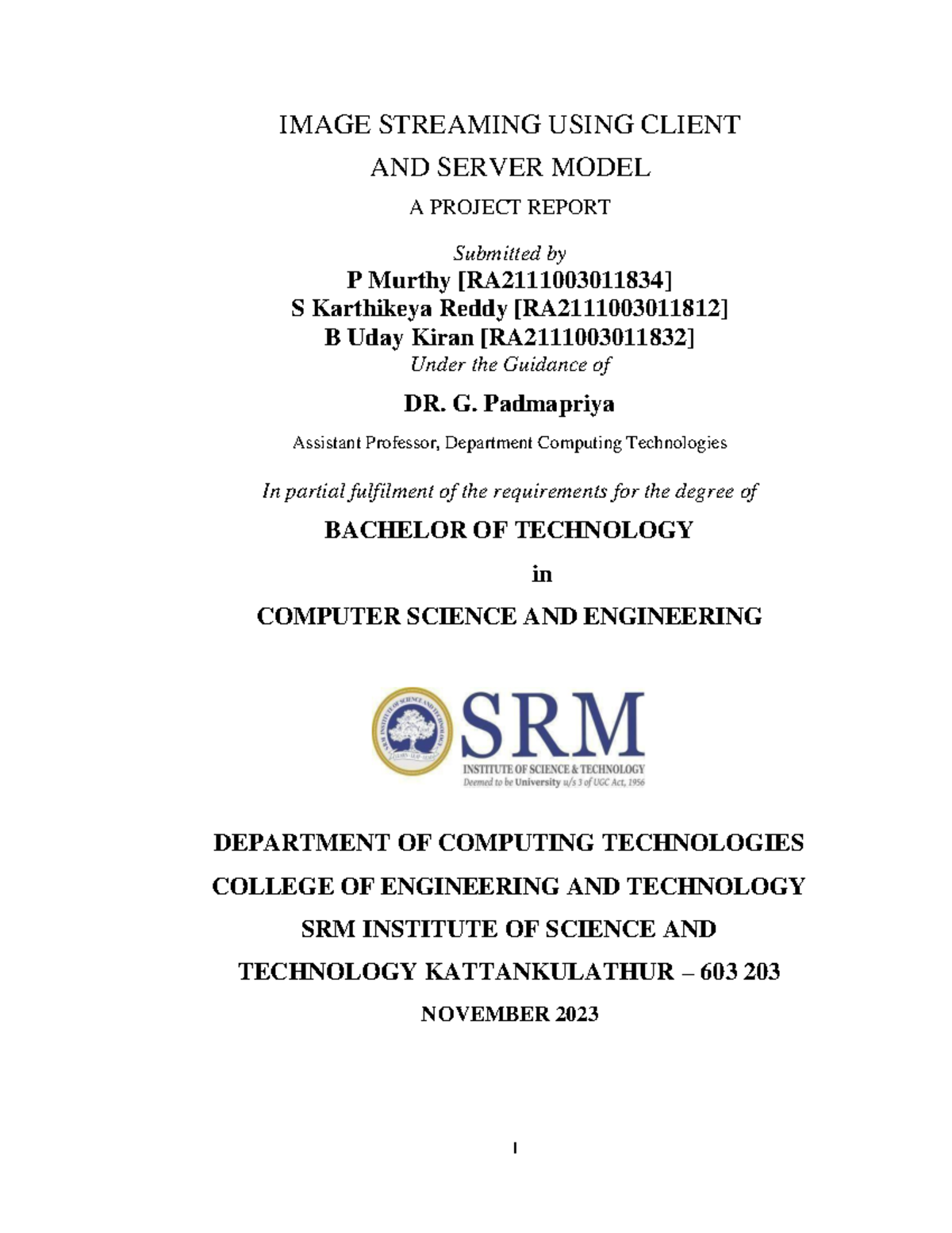 DOS mini project final - hxhdg - IMAGE STREAMING USING CLIENT AND ...