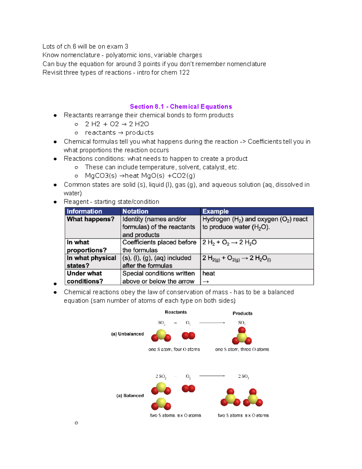 Ch.8 Chemical Reactions Aqueous Solutions - Lots of ch will be on exam ...