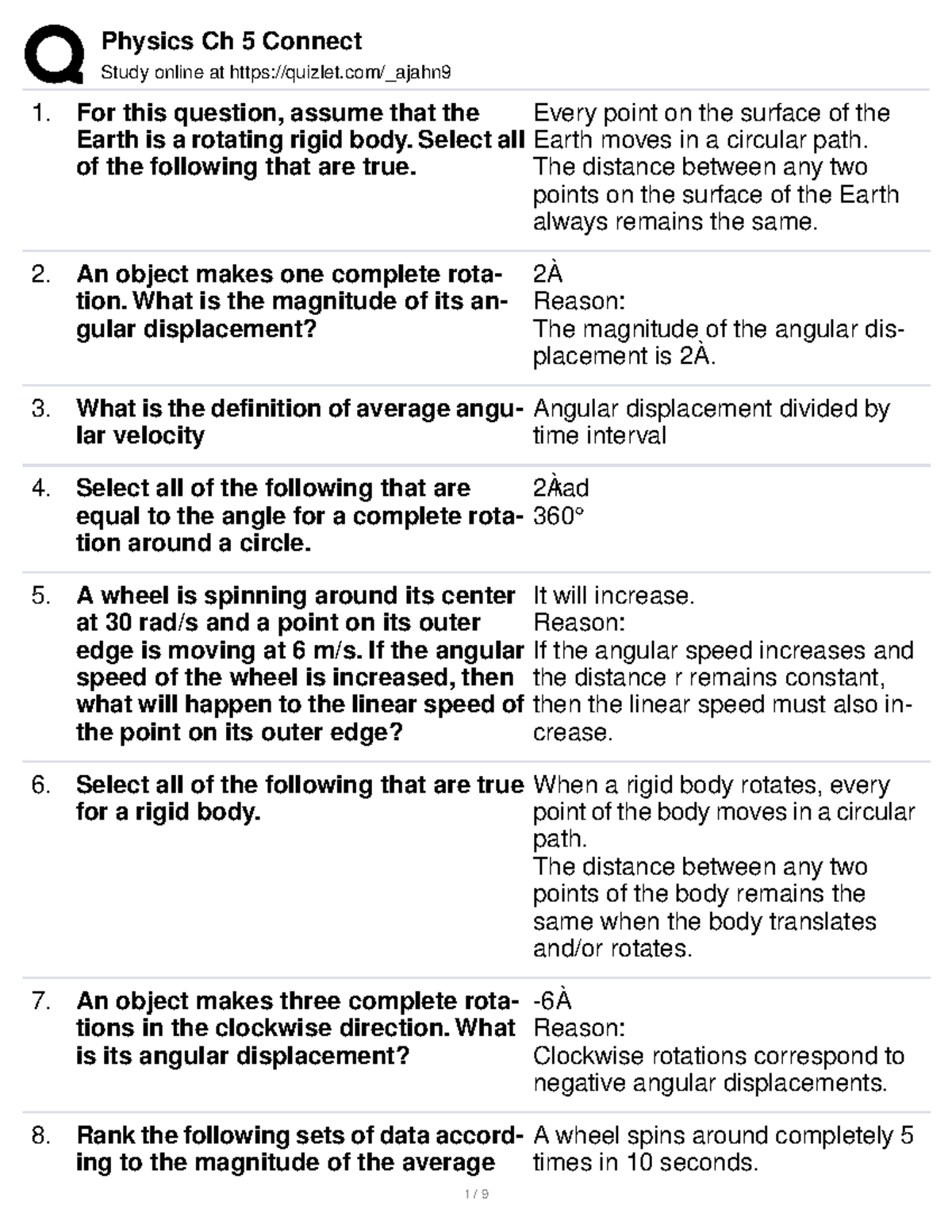 Physics Ch5 Connect - PHY 2010 - Studocu