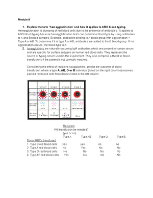 Microbio Module 11 (Lab 11) - Module 11 Rh disease (erythroblastosis ...