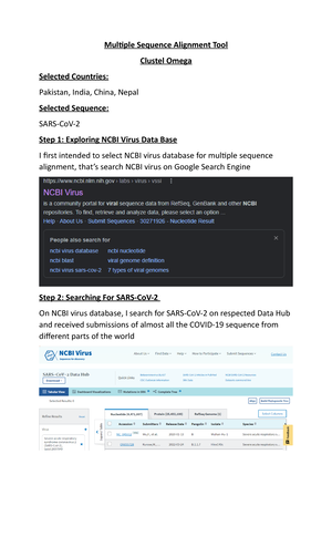 Assignments #01 - Question No# Introduction To Bio-informatics Before ...