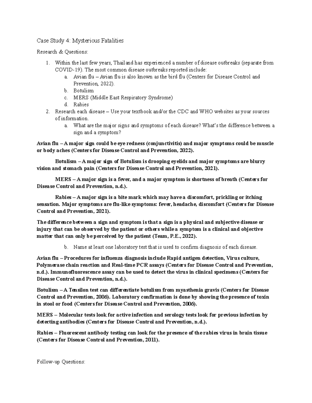 Case Study 4 - Jenai Rutledge - Case Study 4: Mysterious Fatalities ...