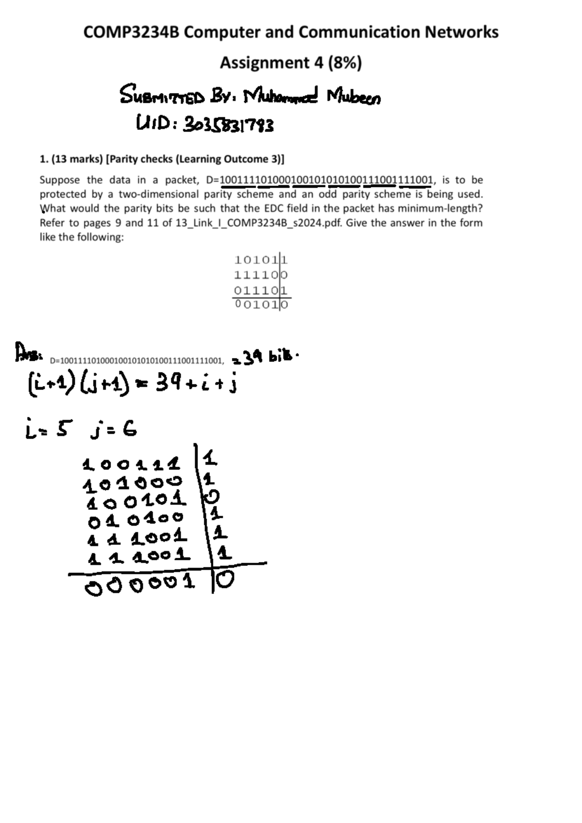 Assignment 3 - pRACTISE - COMP3234B Computer and Communication Networks Assignment 4 SUBMITTED ...