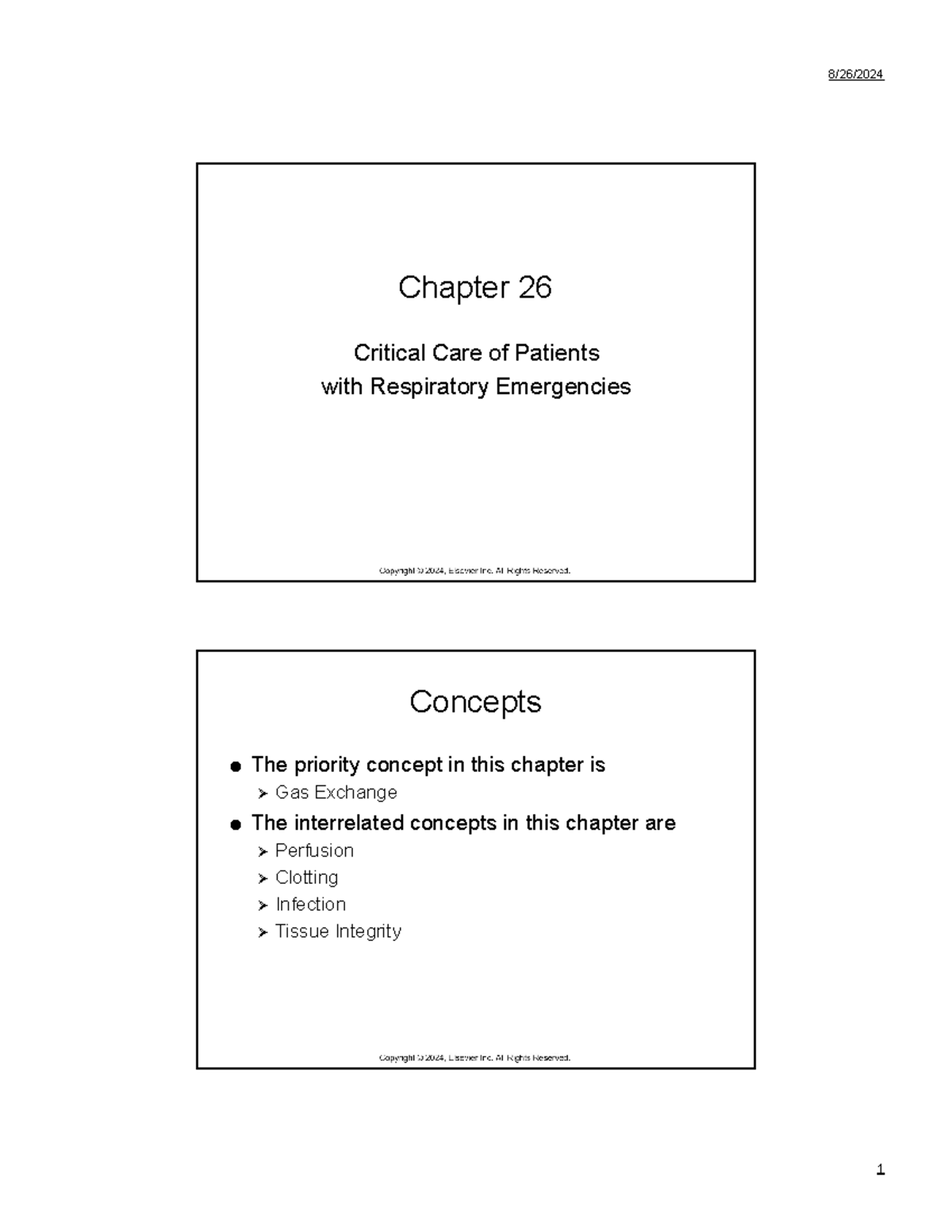 NUR267 - CH 26 PDF - Chapter 26 - Chapter 26 Critical Care of Patients with Respiratory ...