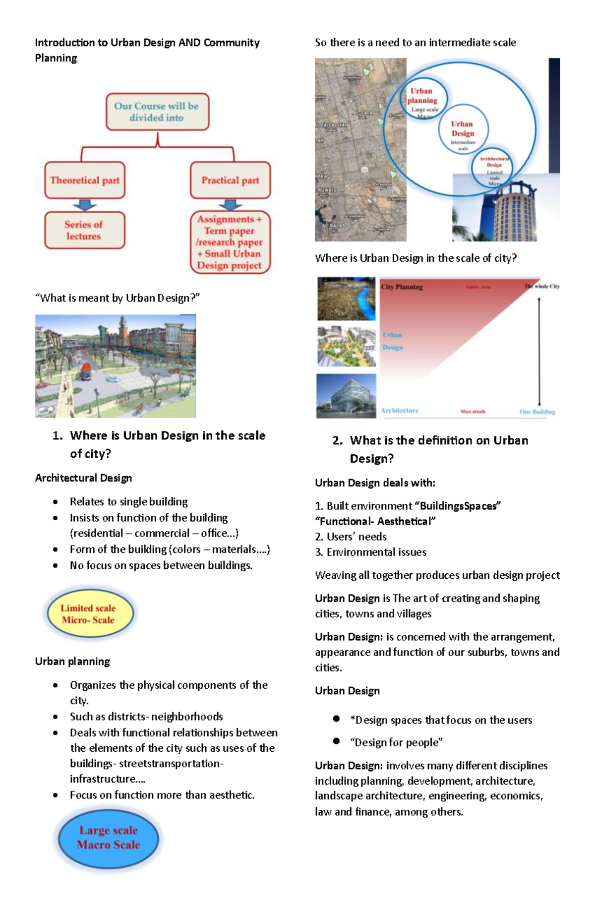 Urban Design - AAA - Introduction to Urban Design AND Community ...