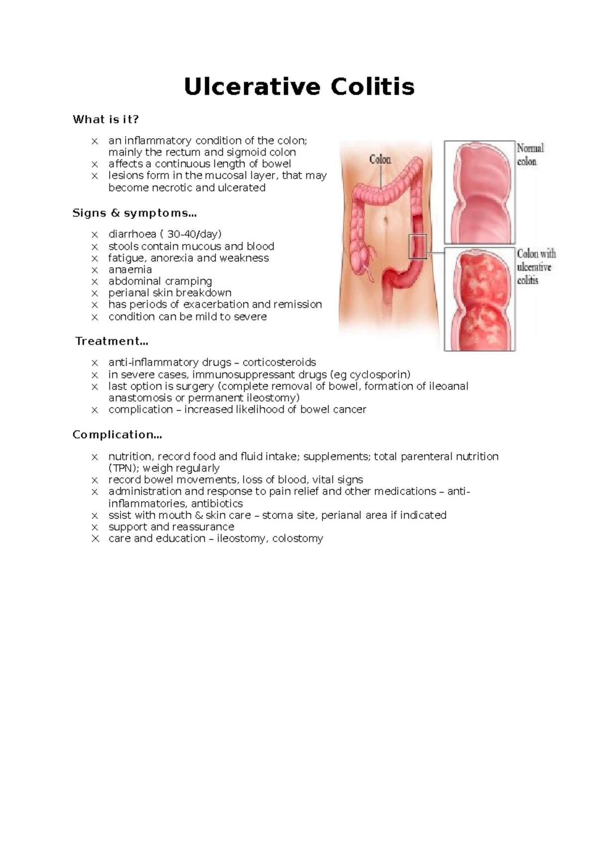 Ulcerative colitis copy - Ulcerative Colitis What is it? an ...