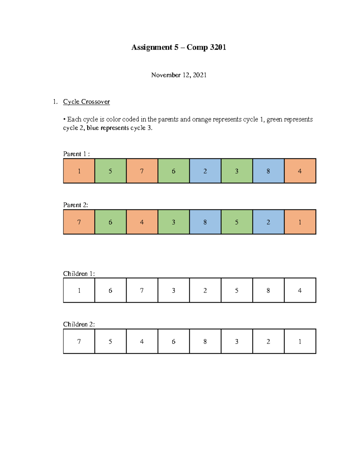 A5 - assignment solution sample - Assignment 5 – Comp 3201 November 12 ...