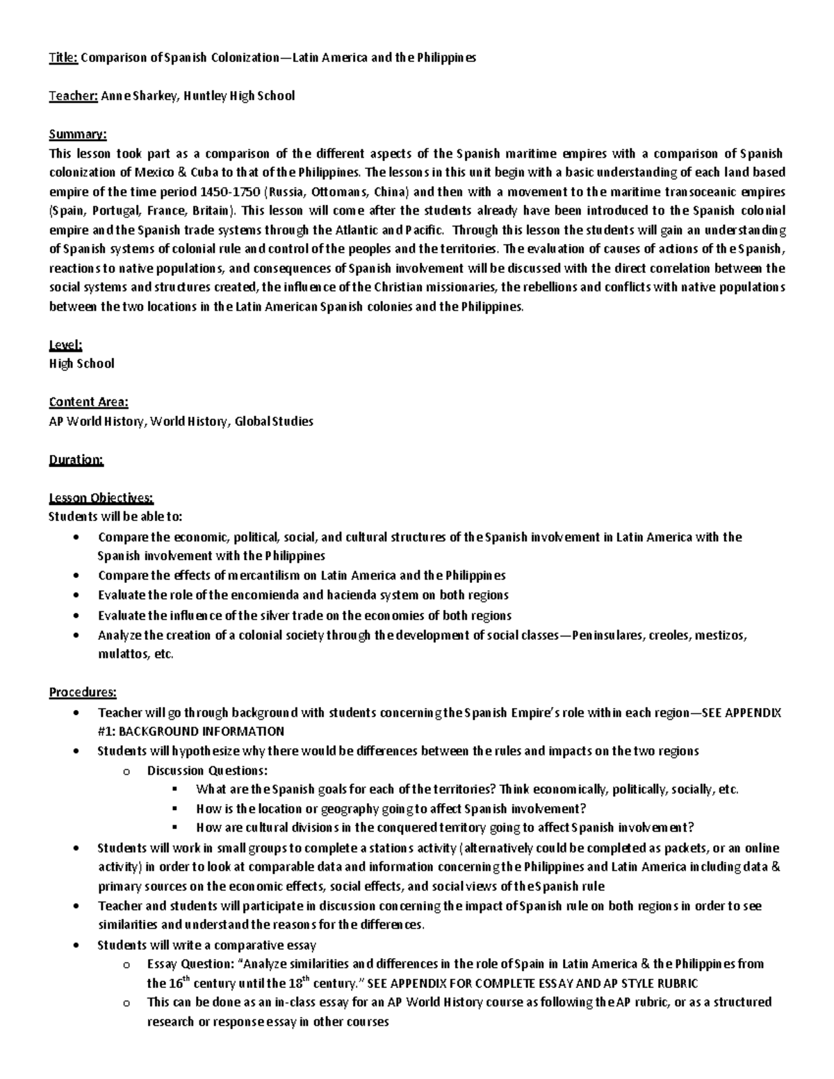 Imperialism comparison latin america philippines - Title: Comparison of ...
