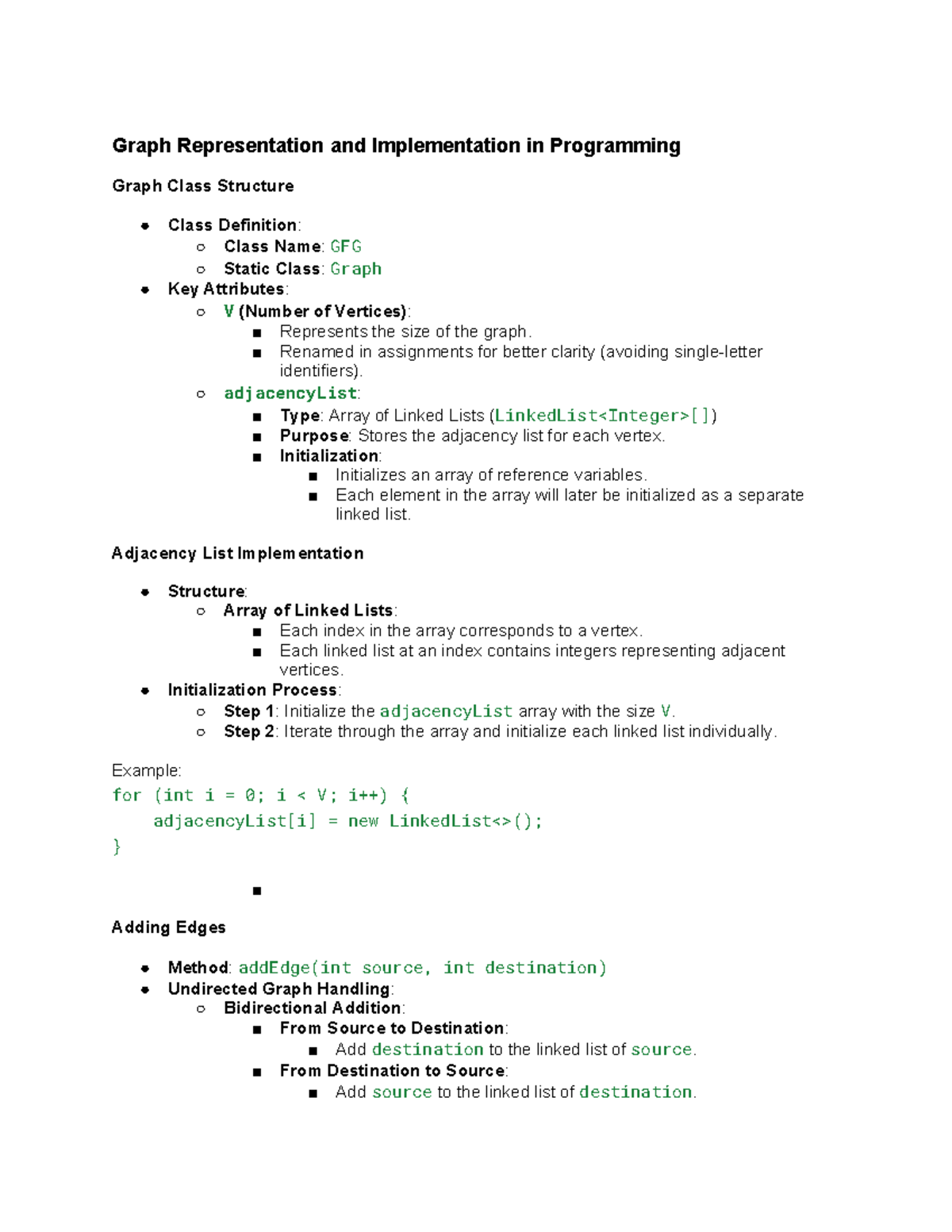 Graph Representation and Implementation in Programming - Renamed in ...