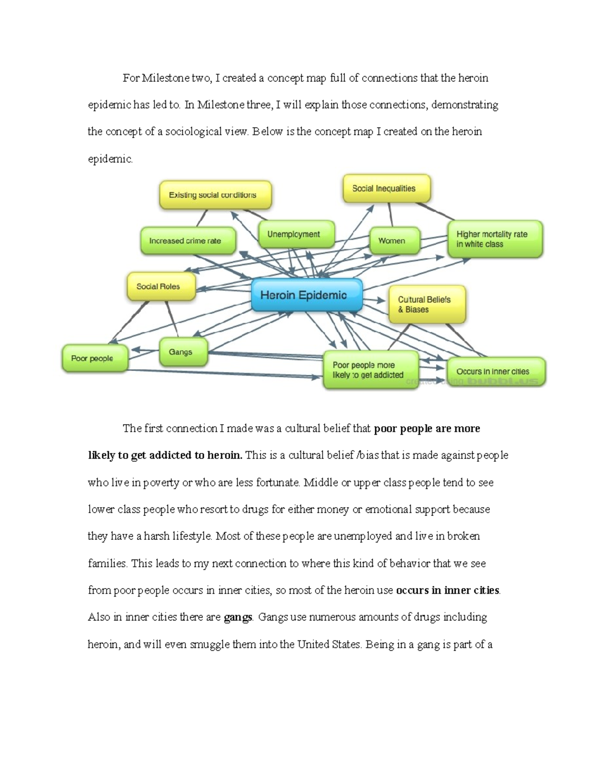 Milestone 3 - Creating Connections - For Milestone two, I created a ...