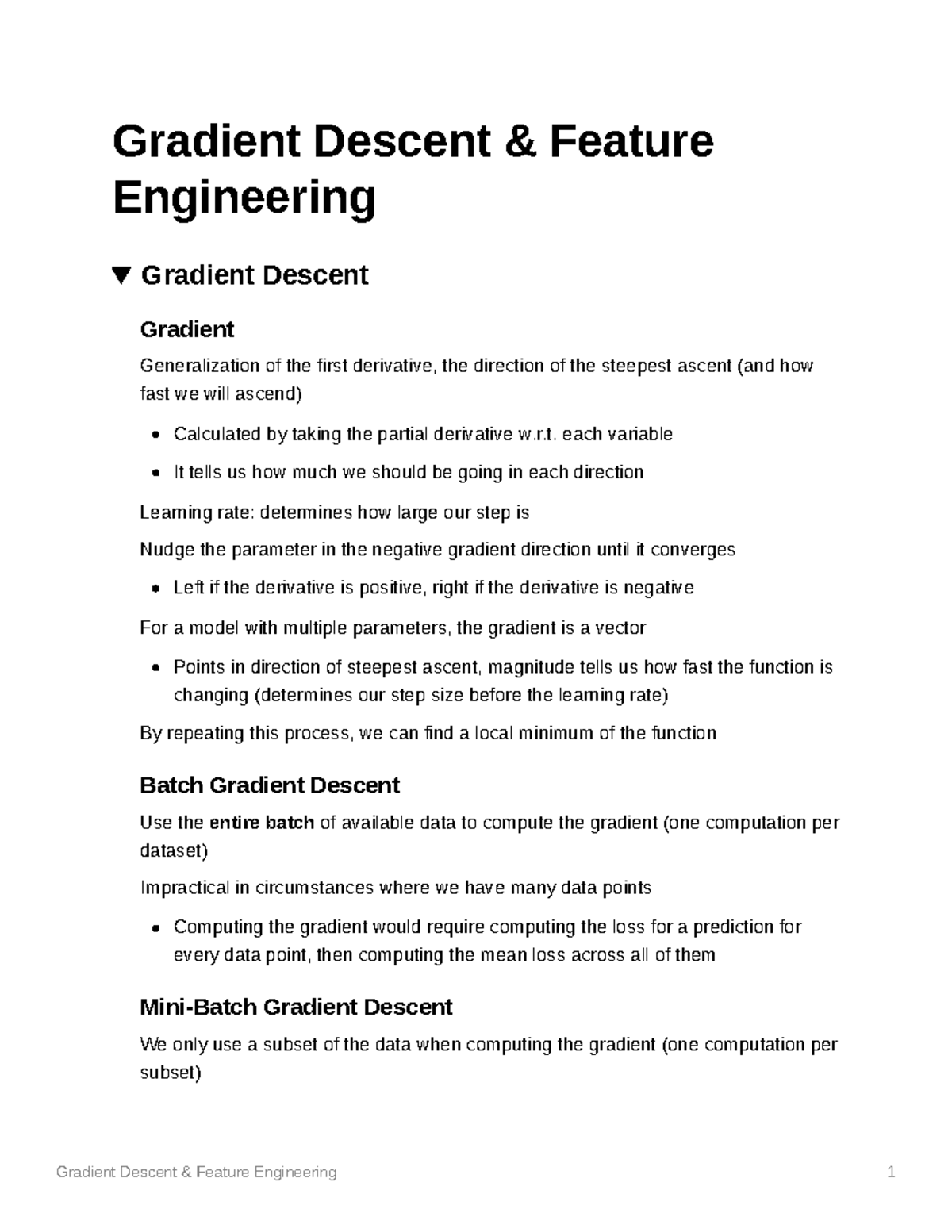 Feature Engineering - Gradient Descent & Feature Engineering Gradient ...