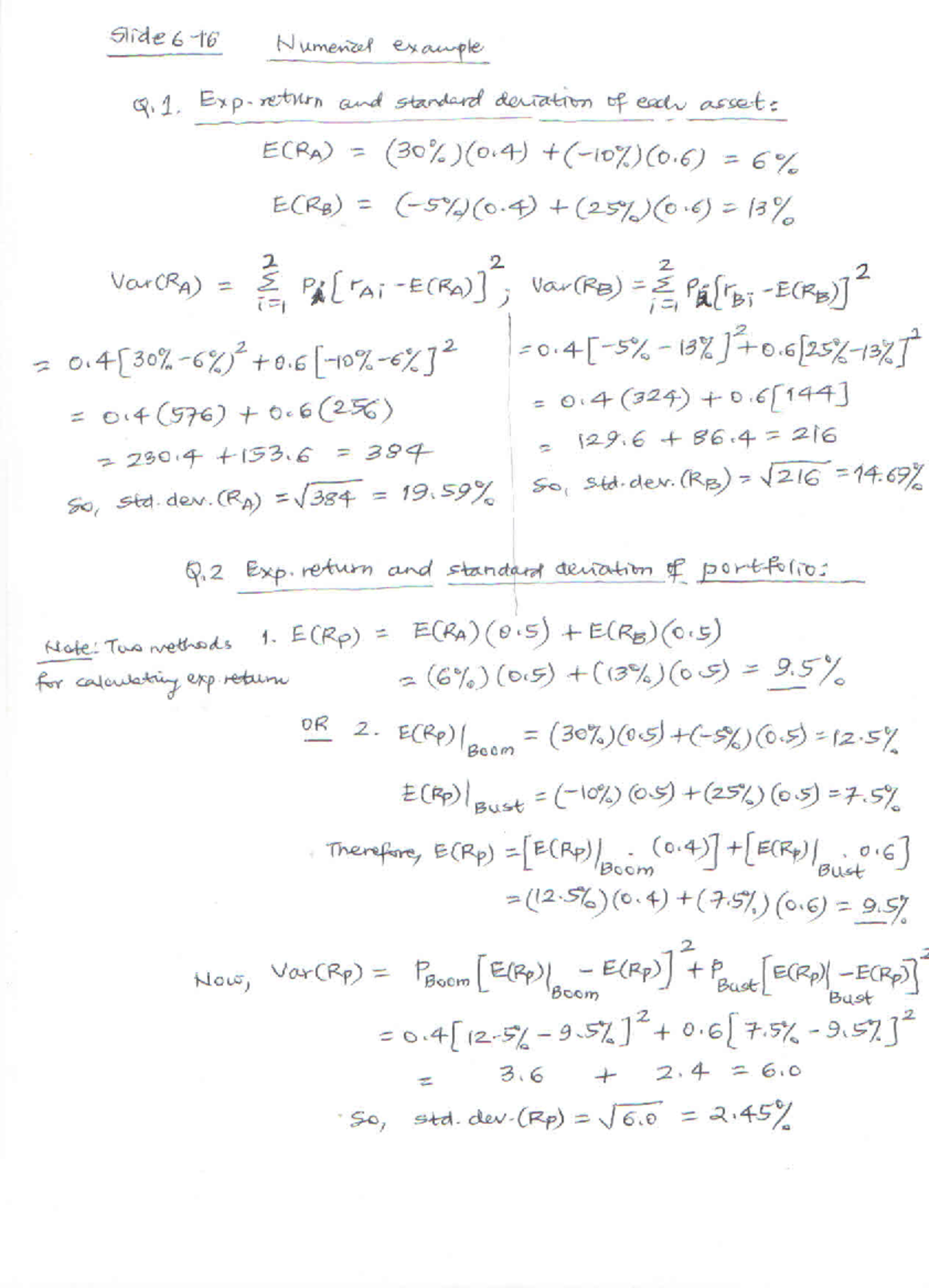 FI4000 Lecture 4-Classnotes for Chapter 6 Part1 - FI 4000 - Studocu