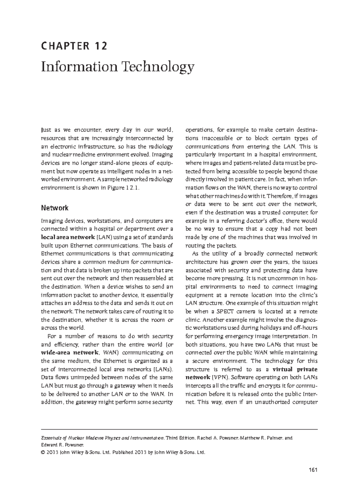 Instrumentation Physics-57 - CHAPTER 12 Information Technology Essentials of Nuclear Medicine ...
