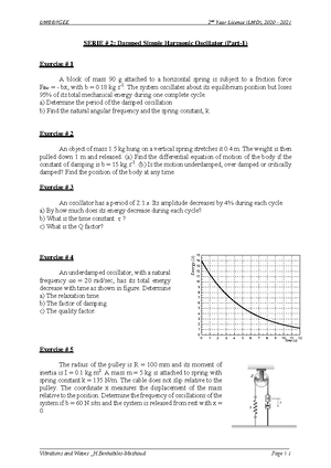 Examen physique s1 - physics - Studocu
