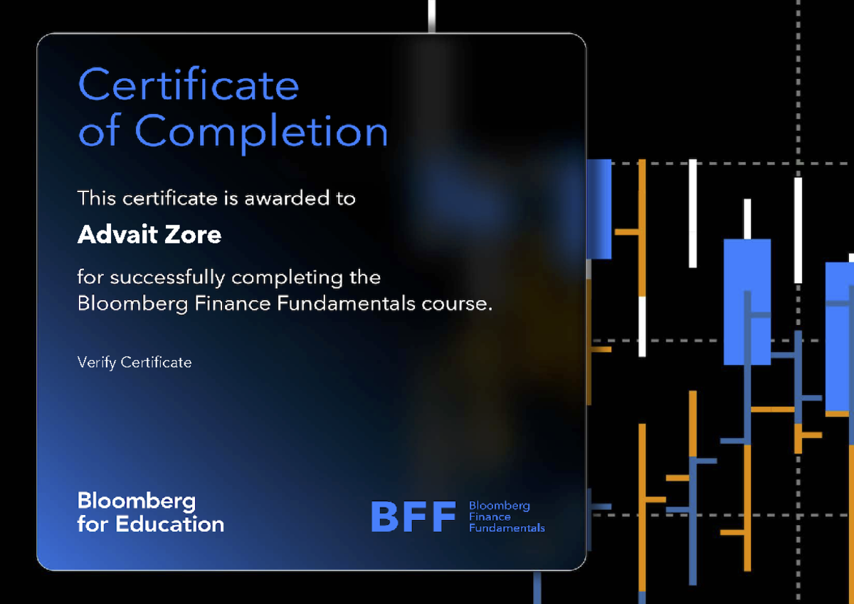 BFF certificate - nil - Financial Management - Certificate of ...
