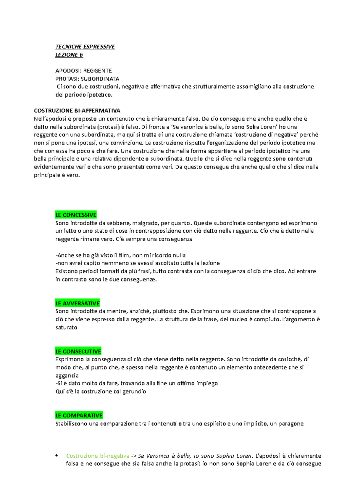 Tecniche espressive lezioni 6-7 primo semestre - TECNICHE ESPRESSIVE ...