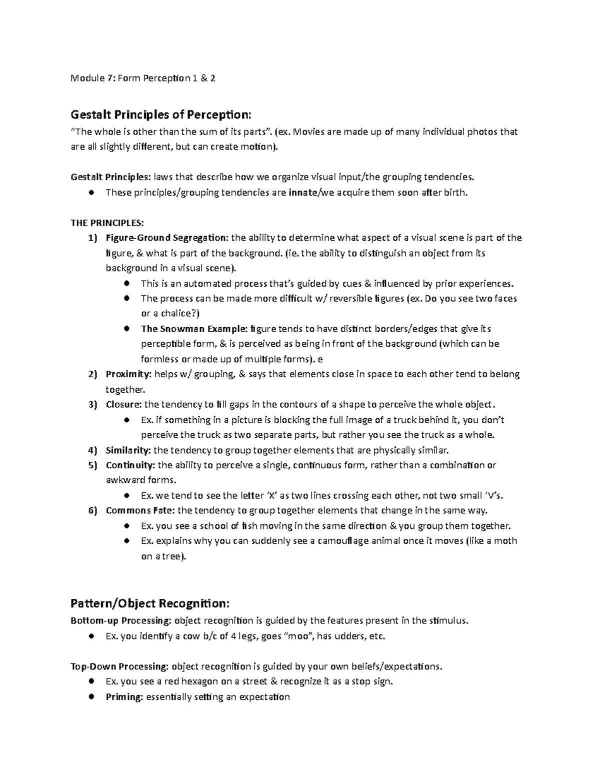 Module 7 Form Perception - Module 7: Form Perception 1 & 2 Gestalt ...
