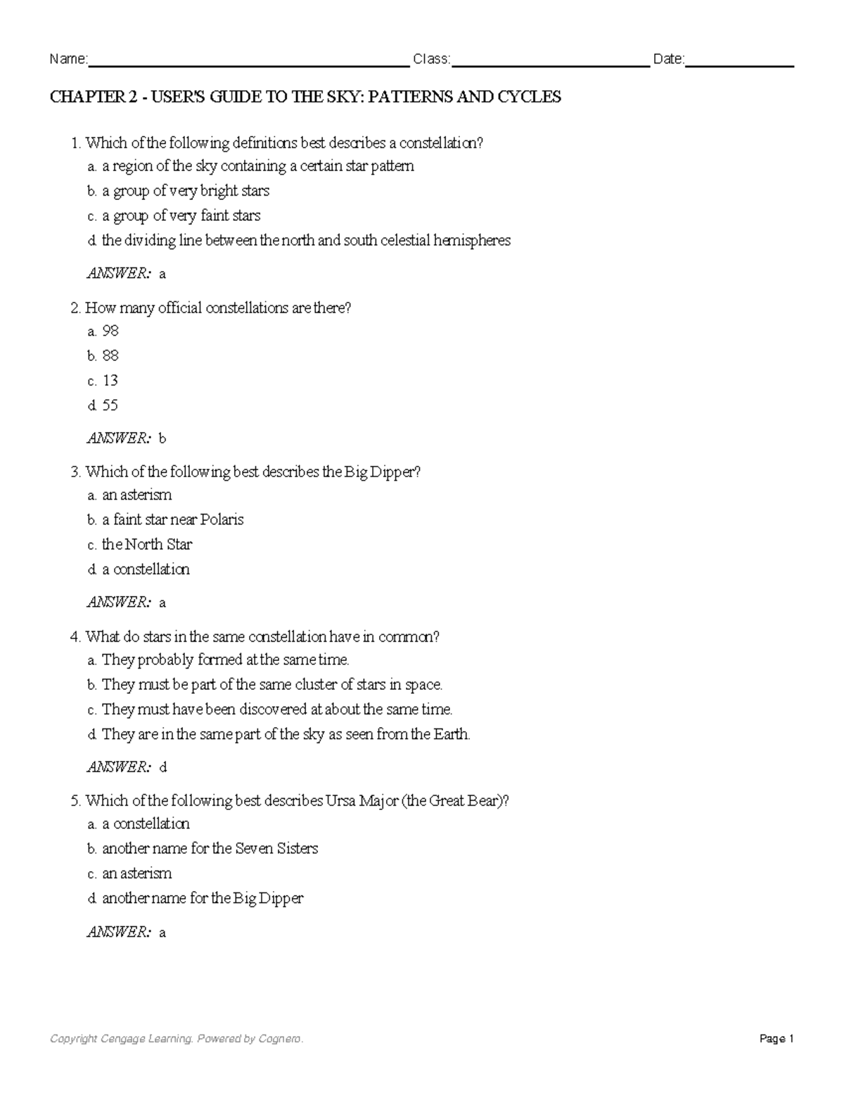 Chapter 2 USER apos S Guide TO THE SKY Patterns AND Cycles - - Studocu