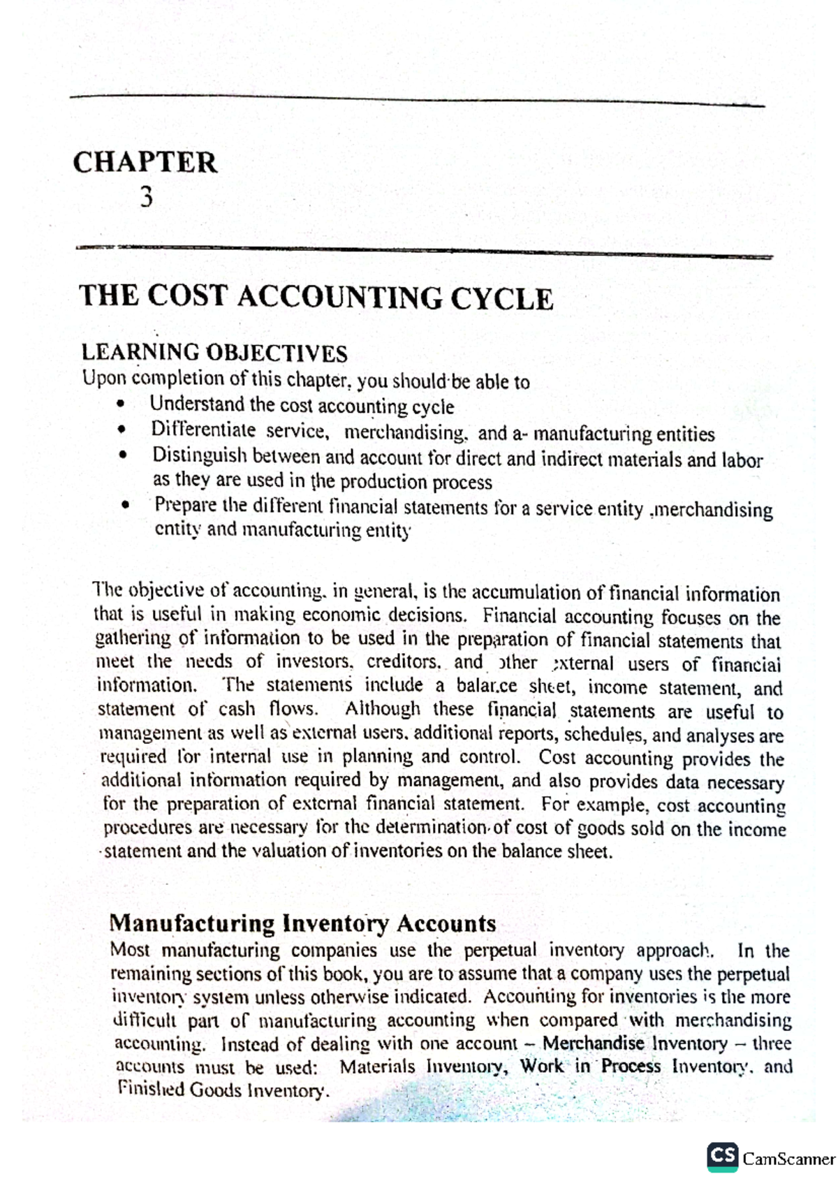 Chapter 3 COST Accounting - Bachelor of Science in Accounting ...
