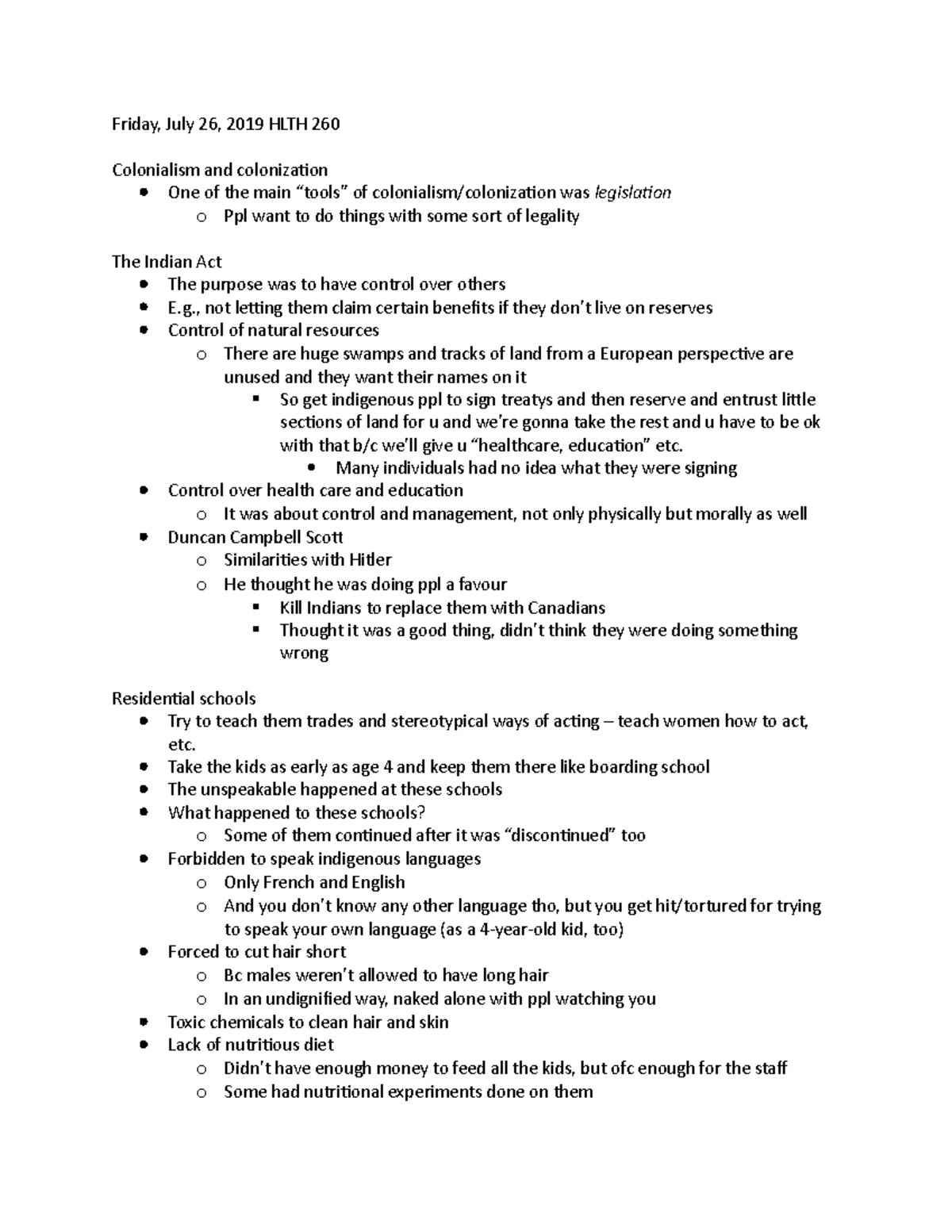 HLTH 260 Lecture 8 - Prof: Mark Dolson - Friday, July 26, 2019 HLTH 260 ...