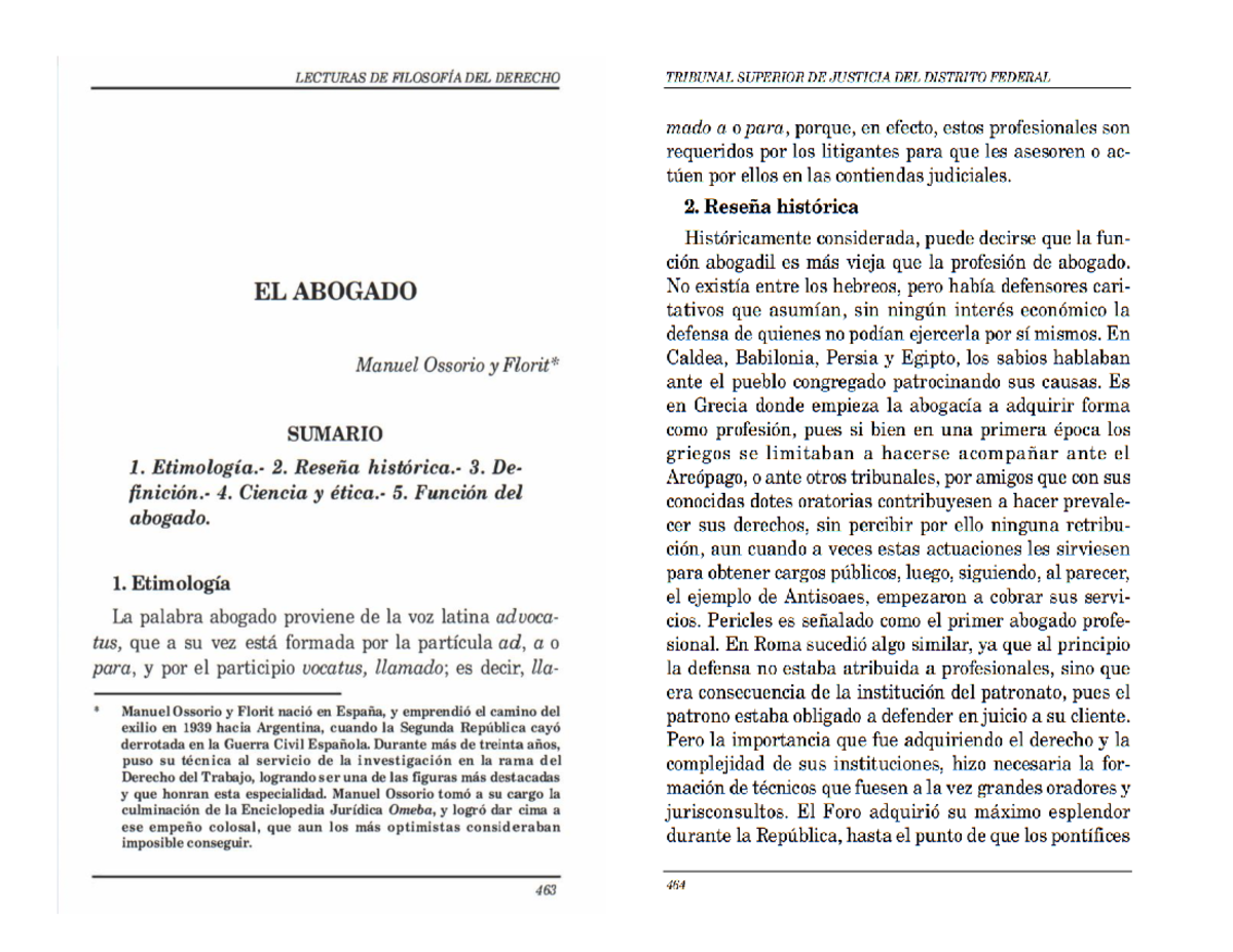EL Abogado de Manuel Osorio - Derecho Romano - Studocu