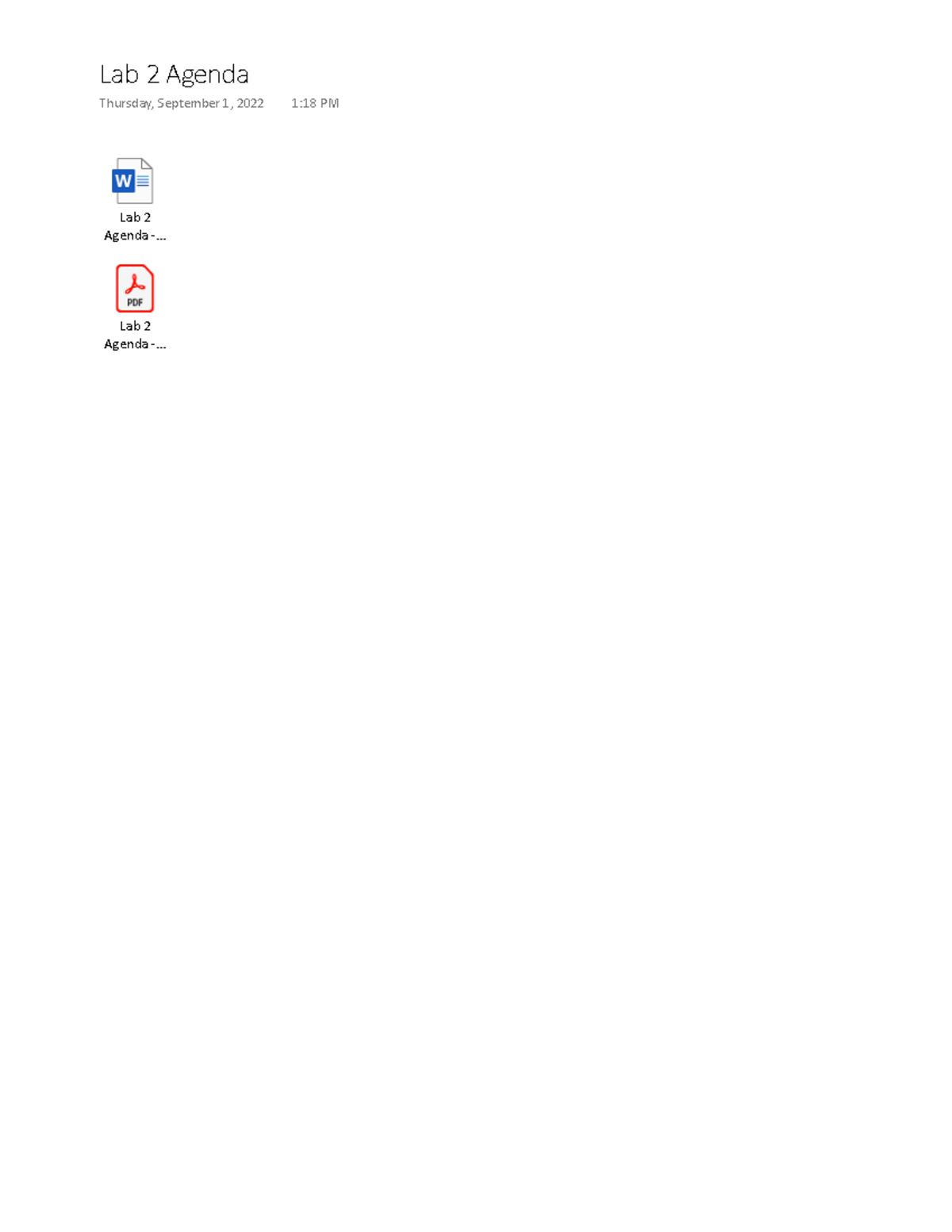 BIOL240 B Lab 2 Agenda - Lab 2 Agenda -... Lab 2 Agenda -... Lab 2 ...