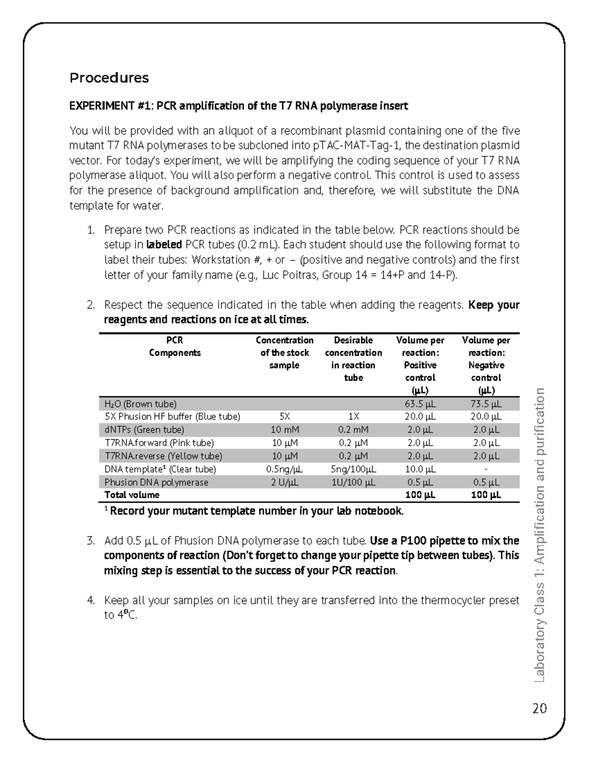 L1 Procedures practice laboratory session - Laboratory Class 1 ...